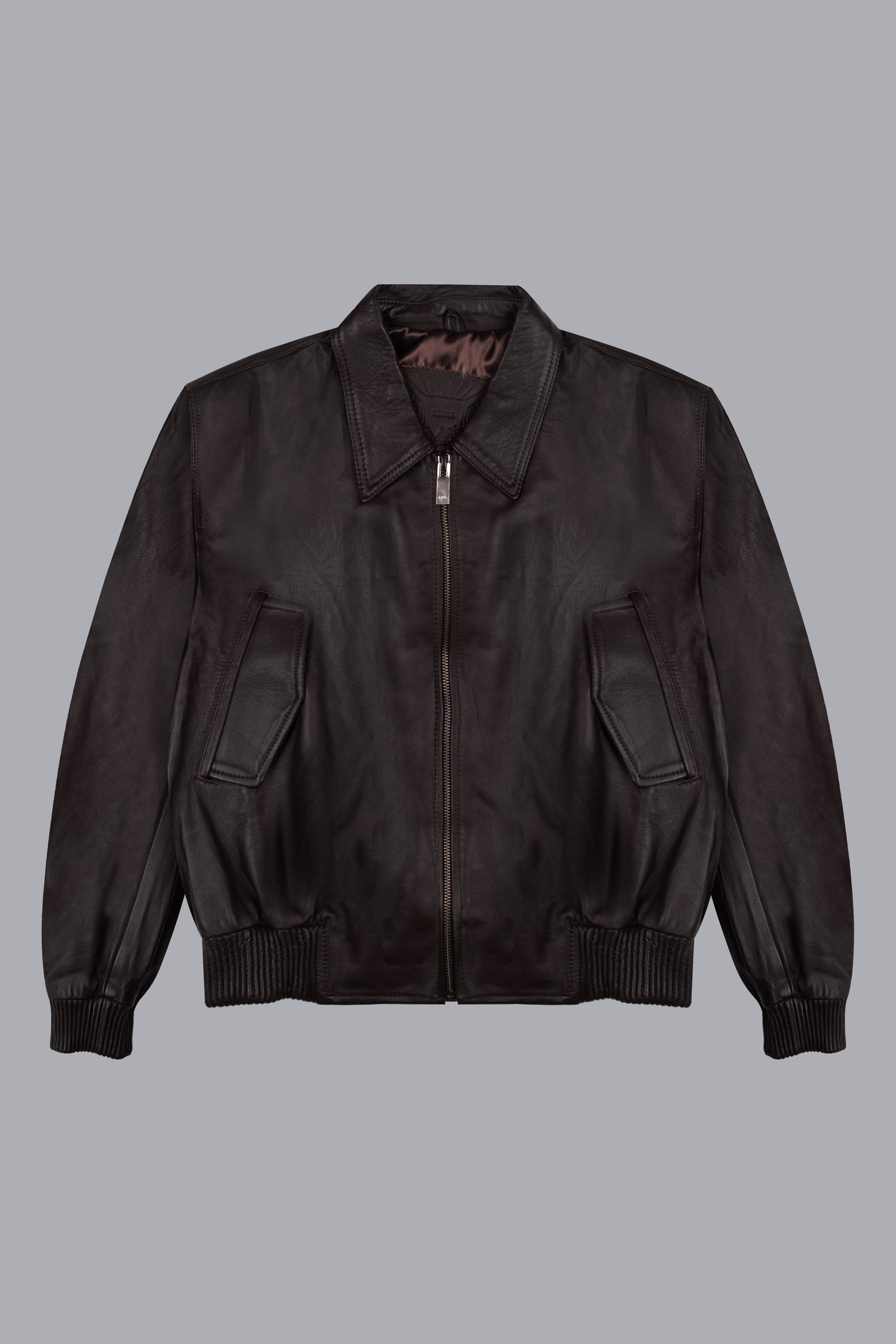 CROPPED BOMBER LEATHER JACKET V2 – REUDE